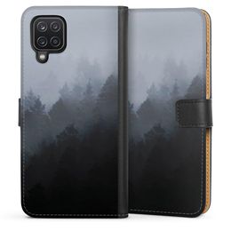 DeinDesign Galaxy A12 Handy Klapph&uuml;lle Handyh&uuml;lle aus Kunst Leder schwarz Flip Case Tree Nature Kunst Sideflip mit langer Lasche