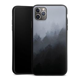 DeinDesign iPhone 11 Pro Max Handy Premium Silikon H&uuml;lle Handyh&uuml;lle schwarz Case Kunst Nature Tree Silikon Premium Case