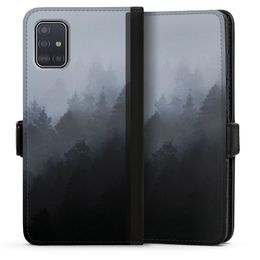 DeinDesign Galaxy A51 Handy Klapph&uuml;lle Handyh&uuml;lle aus Kunst Leder schwarz Flip Case Tree Nature Kunst Sideflip mit Lasche