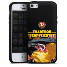 DeinDesign iPhone SE (2016-2019) Handy Silikon H&uuml;lle Case schwarz Handyh&uuml;lle Sgd Sg Dynamo Dresden Merchandise