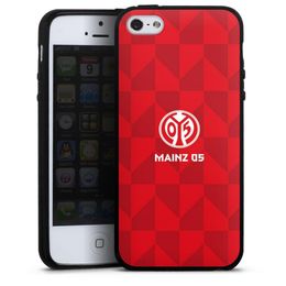 DeinDesign iPhone SE (2016-2019) Handy Silikon H&uuml;lle Case schwarz Handyh&uuml;lle Mainz 05 Merchandise Official Licensed Product