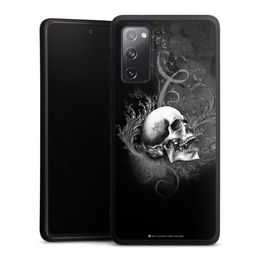 DeinDesign Galaxy S20 FE 5G Handy Premium Silikon H&uuml;lle Handyh&uuml;lle schwarz Case Gothic Skulls Skull Silikon Premium Case