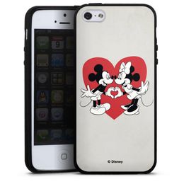 DeinDesign iPhone SE (2016-2019) Handy Silikon H&uuml;lle Case schwarz Handyh&uuml;lle Disney Heart