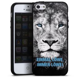 DeinDesign iPhone SE (2016-2019) Handy Silikon H&uuml;lle Case schwarz Handyh&uuml;lle Tsv 1860 M&uuml;nchen Lion Official Licensed Product