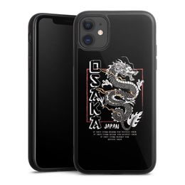 DeinDesign iPhone 11 Handy Gallery Case Handyh&uuml;lle 9H Geh&auml;rtetes Glas R&uuml;ckseite H&uuml;lle Ocean Dragon Japan Gallery Case