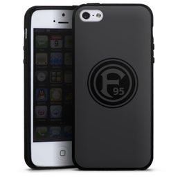 DeinDesign iPhone SE (2016-2019) Handy Silikon H&uuml;lle Case schwarz Handyh&uuml;lle Logo F95 Fortuna D&uuml;sseldorf