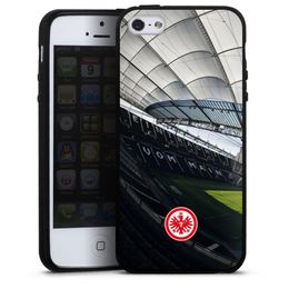 DeinDesign iPhone SE (2016-2019) Handy Silikon H&uuml;lle Case schwarz Handyh&uuml;lle Stadium Official Licensed Product Eintracht Frankfurt