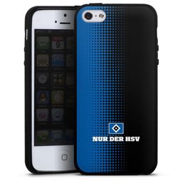 DeinDesign iPhone SE (2016-2019) Handy Silikon H&uuml;lle Case schwarz Handyh&uuml;lle Hsv Logo Official Licensed Product