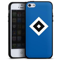 DeinDesign iPhone SE (2016-2019) Handy Silikon H&uuml;lle Case schwarz Handyh&uuml;lle Logo Hsv Hamburger Sv