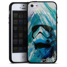 DeinDesign iPhone SE (2016-2019) Handy Silikon H&uuml;lle Case schwarz Handyh&uuml;lle Colourful Stormtrooper Star Wars