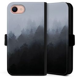 DeinDesign iPhone 16e Handy Klapph&uuml;lle Handyh&uuml;lle aus Kunst Leder schwarz Flip Case Tree Nature Kunst Sideflip mit Lasche