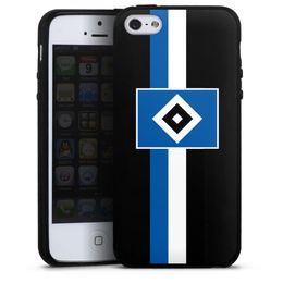 DeinDesign iPhone SE (2016-2019) Handy Silikon H&uuml;lle Case schwarz Handyh&uuml;lle Hsv Transparent Hamburger Sv