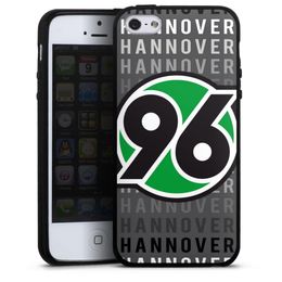 DeinDesign iPhone SE (2016-2019) Handy Silikon H&uuml;lle Case schwarz Handyh&uuml;lle Official Licensed Product H96 Hannover 96
