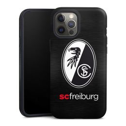 DeinDesign iPhone 12 Pro Handy Panzer Handyh&uuml;lle robuste Outdoor H&uuml;lle Schutzh&uuml;lle matt Scratch Official Licensed Product Sc Freiburg Tough Case