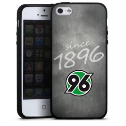 DeinDesign iPhone SE (2016-2019) Handy Silikon H&uuml;lle Case schwarz Handyh&uuml;lle Official Licensed Product H96 Hannover 96
