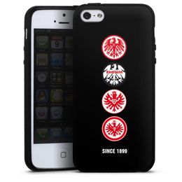 DeinDesign iPhone SE (2016-2019) Handy Silikon H&uuml;lle Case schwarz Handyh&uuml;lle Sge Eintracht Frankfurt Soccer