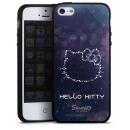 DeinDesign iPhone SE (2016-2019) Handy Silikon H&uuml;lle Case schwarz Handyh&uuml;lle Hello Kitty Merchandise Weltall