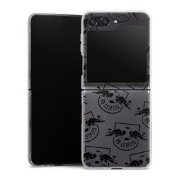 DeinDesign Galaxy Z Flip 5 Handy Hard Case Schutzh&uuml;lle transparent Smartphone Handy H&uuml;lle Transparent Muster Rb Leipzig Hard Case