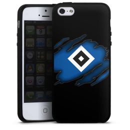 DeinDesign iPhone SE (2016-2019) Handy Silikon H&uuml;lle Case schwarz Handyh&uuml;lle Official Licensed Product Hsv Hamburger Sv