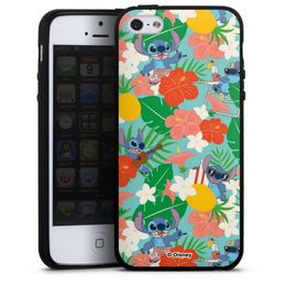 DeinDesign iPhone SE (2016-2019) Handy Silikon H&uuml;lle Case schwarz Handyh&uuml;lle Lilo & Stitch Disney Movie
