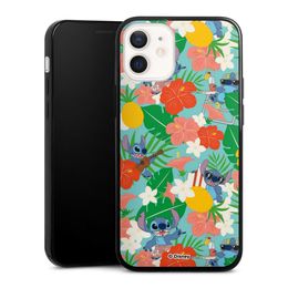 DeinDesign iPhone 12 mini Handy Slim Case extra d&uuml;nn Silikon Handyh&uuml;lle schwarz H&uuml;lle Lilo & Stitch Movie Disney Silikon Slim Case