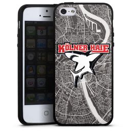 DeinDesign iPhone SE (2016-2019) Handy Silikon H&uuml;lle Case schwarz Handyh&uuml;lle K&ouml;lner Haie Official Licensed Product Ice Hockey