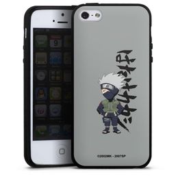 DeinDesign iPhone SE (2016-2019) Handy Silikon H&uuml;lle Case schwarz Handyh&uuml;lle Naruto Shippuden Kakashi Official Licensed Product