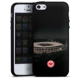 DeinDesign iPhone SE (2016-2019) Handy Silikon H&uuml;lle Case schwarz Handyh&uuml;lle Official Licensed Product Stadium Eintracht Frankfurt
