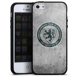 DeinDesign iPhone SE (2016-2019) Handy Silikon H&uuml;lle Case schwarz Handyh&uuml;lle Logo Eintracht Braunschweig Concrete