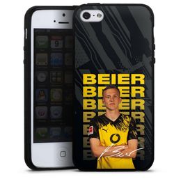 DeinDesign iPhone SE (2016-2019) Handy Silikon H&uuml;lle Case schwarz Handyh&uuml;lle Borussia Dortmund Maximilian Beier Bvb