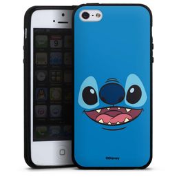 DeinDesign iPhone SE (2016-2019) Handy Silikon H&uuml;lle Case schwarz Handyh&uuml;lle Disney Lilo & Stitch Official Licensed Product