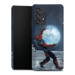 DeinDesign Galaxy A53 5G Handy Premium Case Smartphone Handyh&uuml;lle Schutzh&uuml;lle matt Marvel Moon Deadpool Premium Case