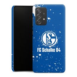 DeinDesign Galaxy A52s 5G Handy Premium Case Smartphone Handyh&uuml;lle Schutzh&uuml;lle matt Logo Fc Schalke 04 S04 Premium Case