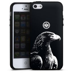 DeinDesign iPhone SE (2016-2019) Handy Silikon H&uuml;lle Case schwarz Handyh&uuml;lle Attila Official Licensed Product Eintracht Frankfurt