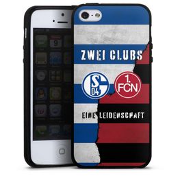 DeinDesign iPhone SE (2016-2019) Handy Silikon H&uuml;lle Case schwarz Handyh&uuml;lle 1. Fc N&uuml;rnberg Friendship Fc Schalke 04