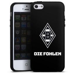 DeinDesign iPhone SE (2016-2019) Handy Silikon H&uuml;lle Case schwarz Handyh&uuml;lle Gladbach Die Fohlen Borussia M&ouml;nchengladbach