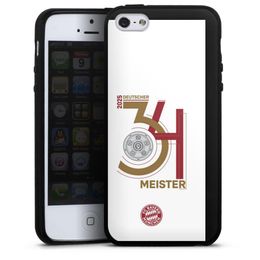 DeinDesign iPhone SE (2016-2019) Handy Silikon H&uuml;lle Case schwarz Handyh&uuml;lle Official Licensed Product Master Fc Bayern M&uuml;nchen