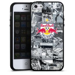 DeinDesign iPhone SE (2016-2019) Handy Silikon H&uuml;lle Case schwarz Handyh&uuml;lle Salzburg Red Bull Fc Red Bull Salzburg