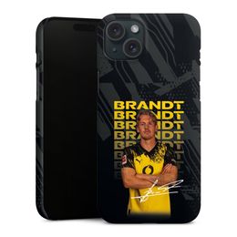 DeinDesign iPhone 15 Plus Handy Premium Case Smartphone Handyh&uuml;lle Schutzh&uuml;lle matt Julian Brandt Bvb Borussia Dortmund Premium Case