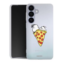 DeinDesign Galaxy S26+ Handy Slim Case Silikon Handyh&uuml;lle transparent H&uuml;lle extra d&uuml;nn Peanuts Pizza Snoopy Silikon Slim Case