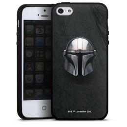 DeinDesign iPhone SE (2016-2019) Handy Silikon H&uuml;lle Case schwarz Handyh&uuml;lle Star Wars The Mandalorian Official Licensed Product