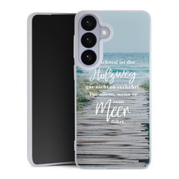 DeinDesign Galaxy S26+ Handy Slim Case Silikon Handyh&uuml;lle transparent H&uuml;lle extra d&uuml;nn Statement Beach Spruch Silikon Slim Case