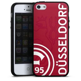 DeinDesign iPhone SE (2016-2019) Handy Silikon H&uuml;lle Case schwarz Handyh&uuml;lle Fortuna D&uuml;sseldorf Lettering F95