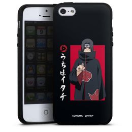 DeinDesign iPhone SE (2016-2019) Handy Silikon H&uuml;lle Case schwarz Handyh&uuml;lle Official Licensed Product Naruto Shippuden Itachi Uchiha