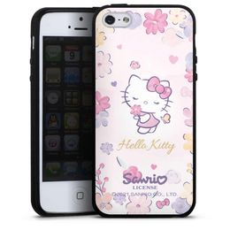 DeinDesign iPhone SE (2016-2019) Handy Silikon H&uuml;lle Case schwarz Handyh&uuml;lle Hello Kitty Merchandise Water Colour