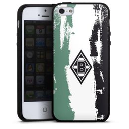 DeinDesign iPhone SE (2016-2019) Handy Silikon H&uuml;lle Case schwarz Handyh&uuml;lle Borussia M&ouml;nchengladbach Official Licensed Product Coat Of Arms