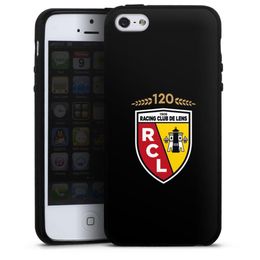 DeinDesign iPhone SE (2016-2019) Handy Silikon H&uuml;lle Case schwarz Handyh&uuml;lle Official Licensed Product Rc Lens Logo