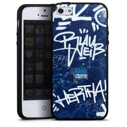 DeinDesign iPhone SE (2016-2019) Handy Silikon H&uuml;lle Case schwarz Handyh&uuml;lle Hertha Bsc Graffiti Official Licensed Product