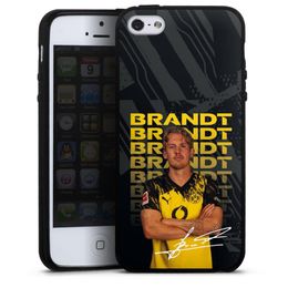 DeinDesign iPhone SE (2016-2019) Handy Silikon H&uuml;lle Case schwarz Handyh&uuml;lle Borussia Dortmund Julian Brandt Bvb