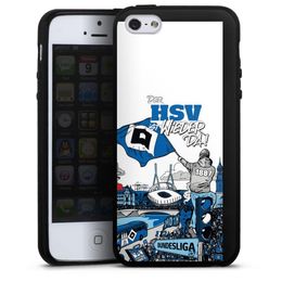 DeinDesign iPhone SE (2016-2019) Handy Silikon H&uuml;lle Case schwarz Handyh&uuml;lle Hamburger Sv Official Licensed Product Ascent